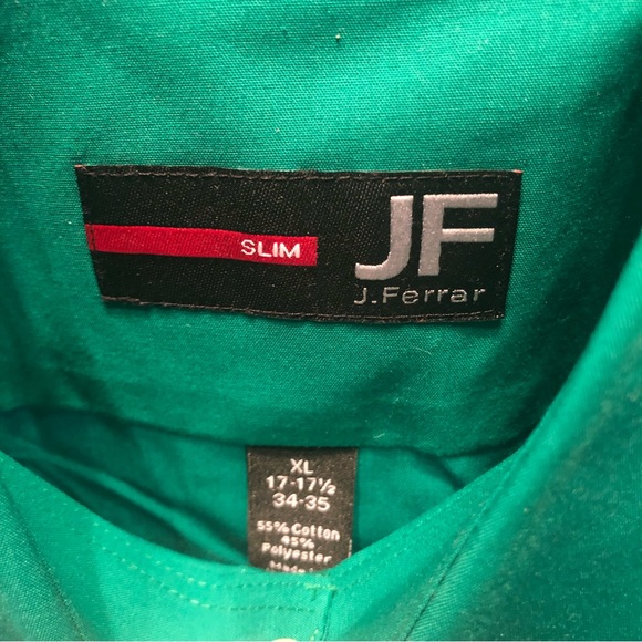 jf j.ferrar | Shirts | Jf J Ferrar Mens Green Dress Shirt Xl Slim Fit ...